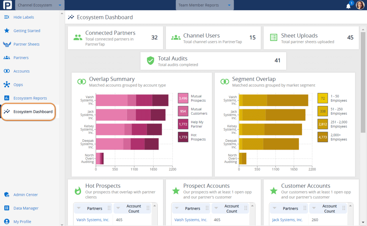 How to View Your Ecosystem Dashabord | PartnerTap Help Center