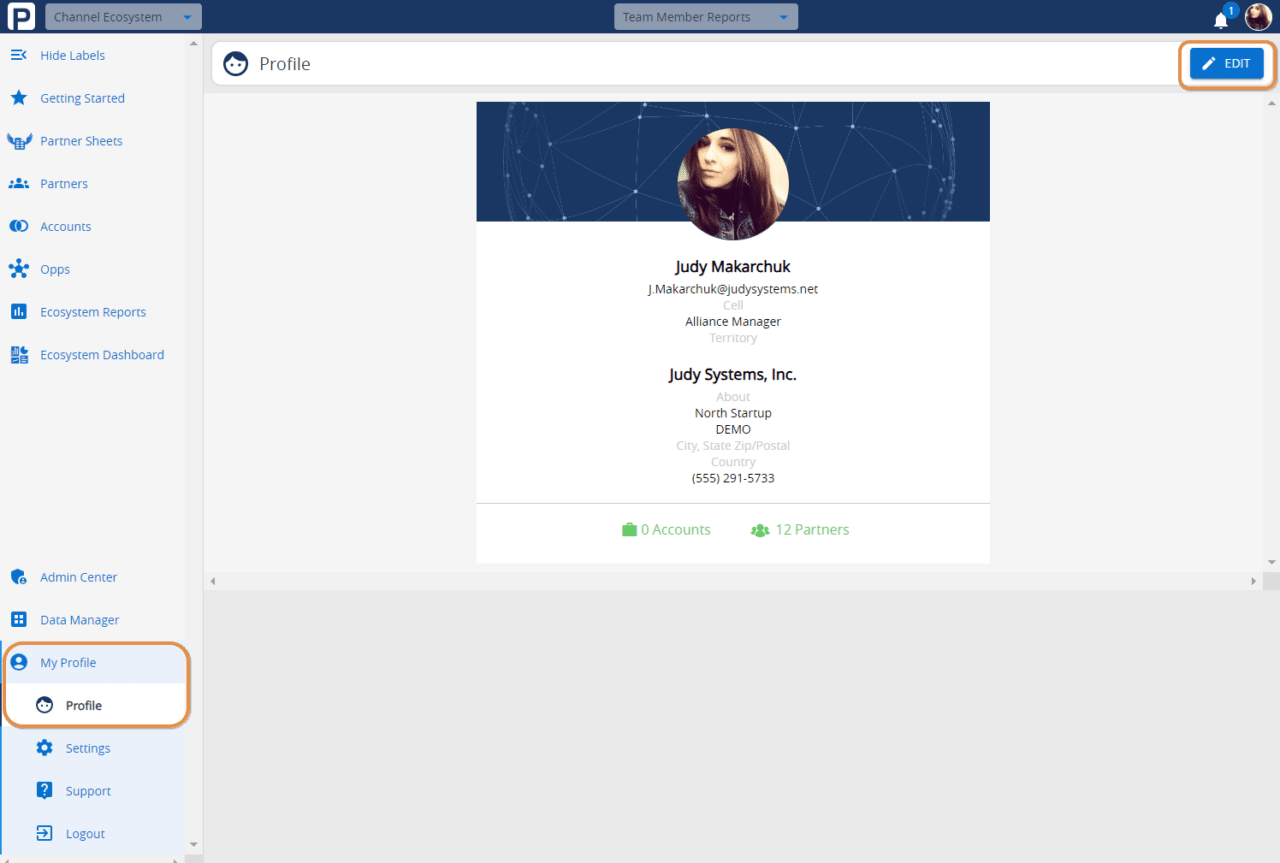 How To Personalize Your User Profile | PartnerTap Help Center